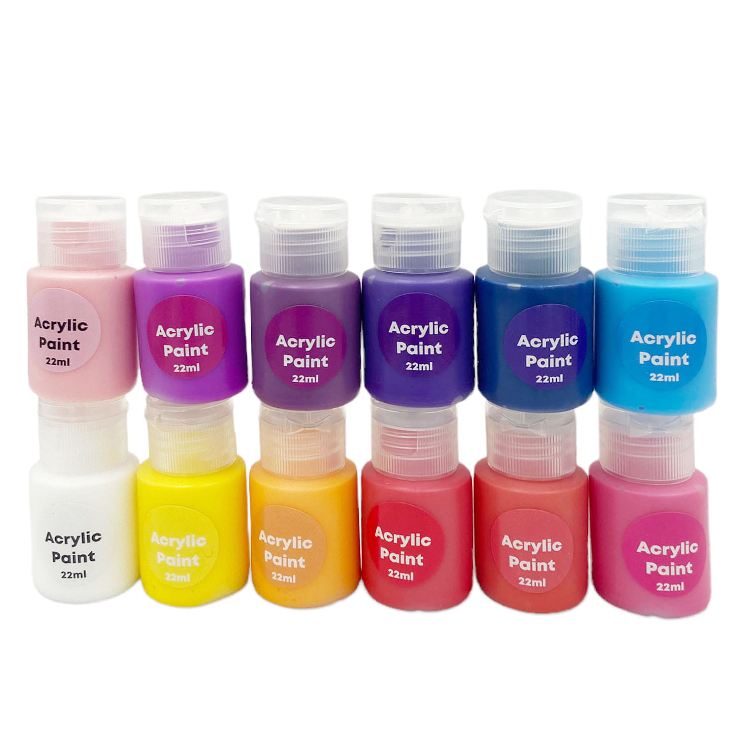 Duży zestaw farb akrylowych 24 kolory x 22 ml akryle Artmaker.pl ...