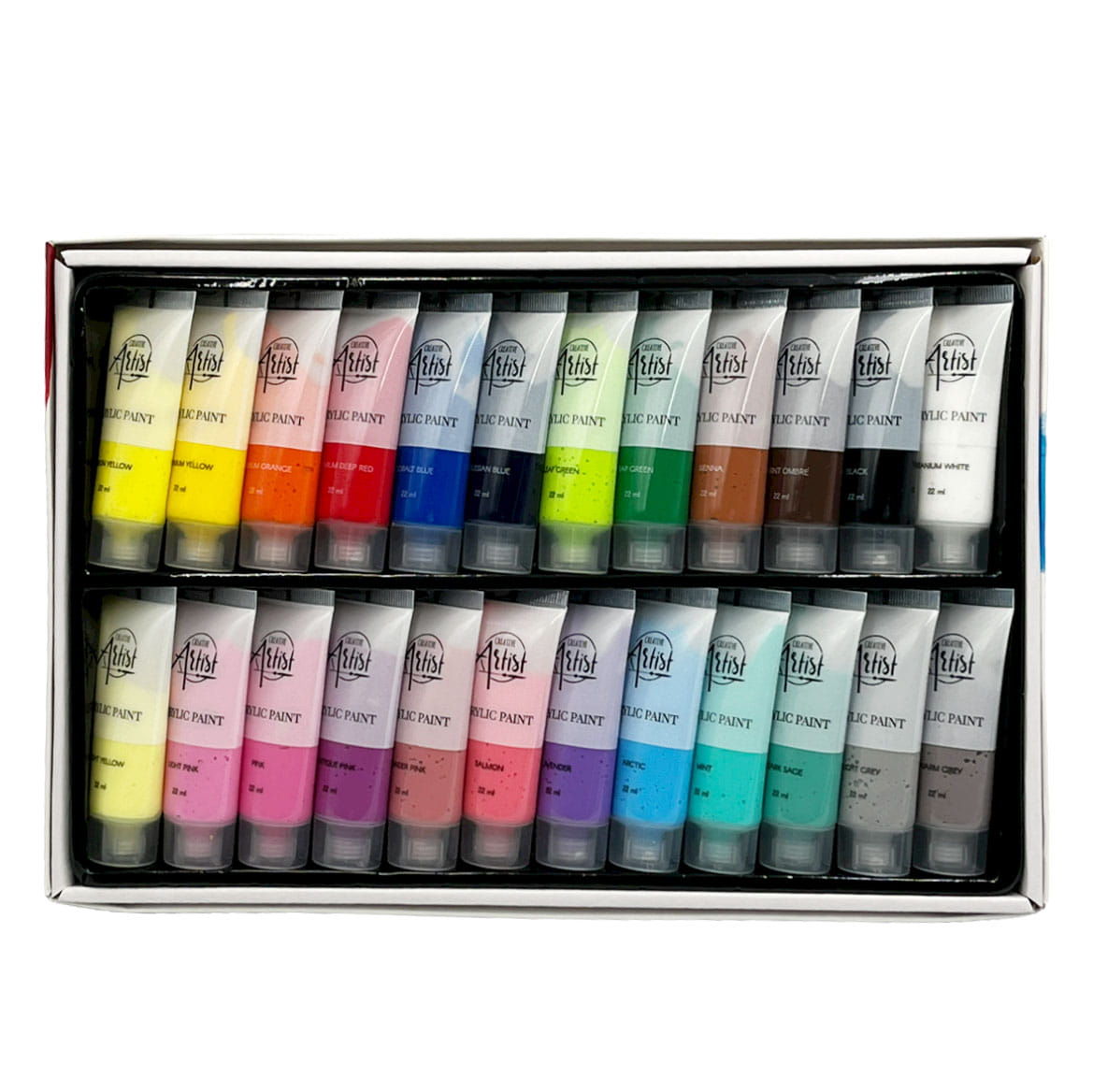 Farby akrylowe akryle duży zestaw 24x22 ml Tubki | Sklep internetowy ...